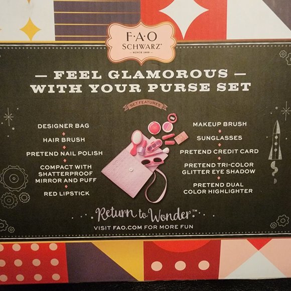 FAO Schwarz | Toys | Fao Schwartz Glamor Purse Set Wpretend Makeup Kit ...